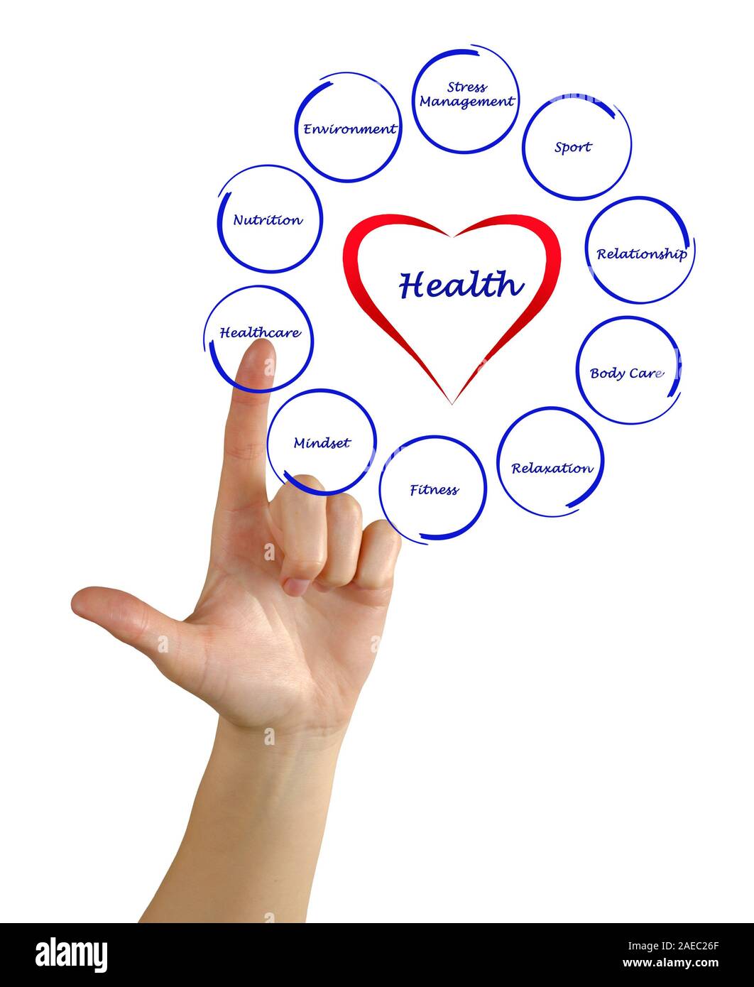 woman presenting Diagram of health Stock Photo - Alamy