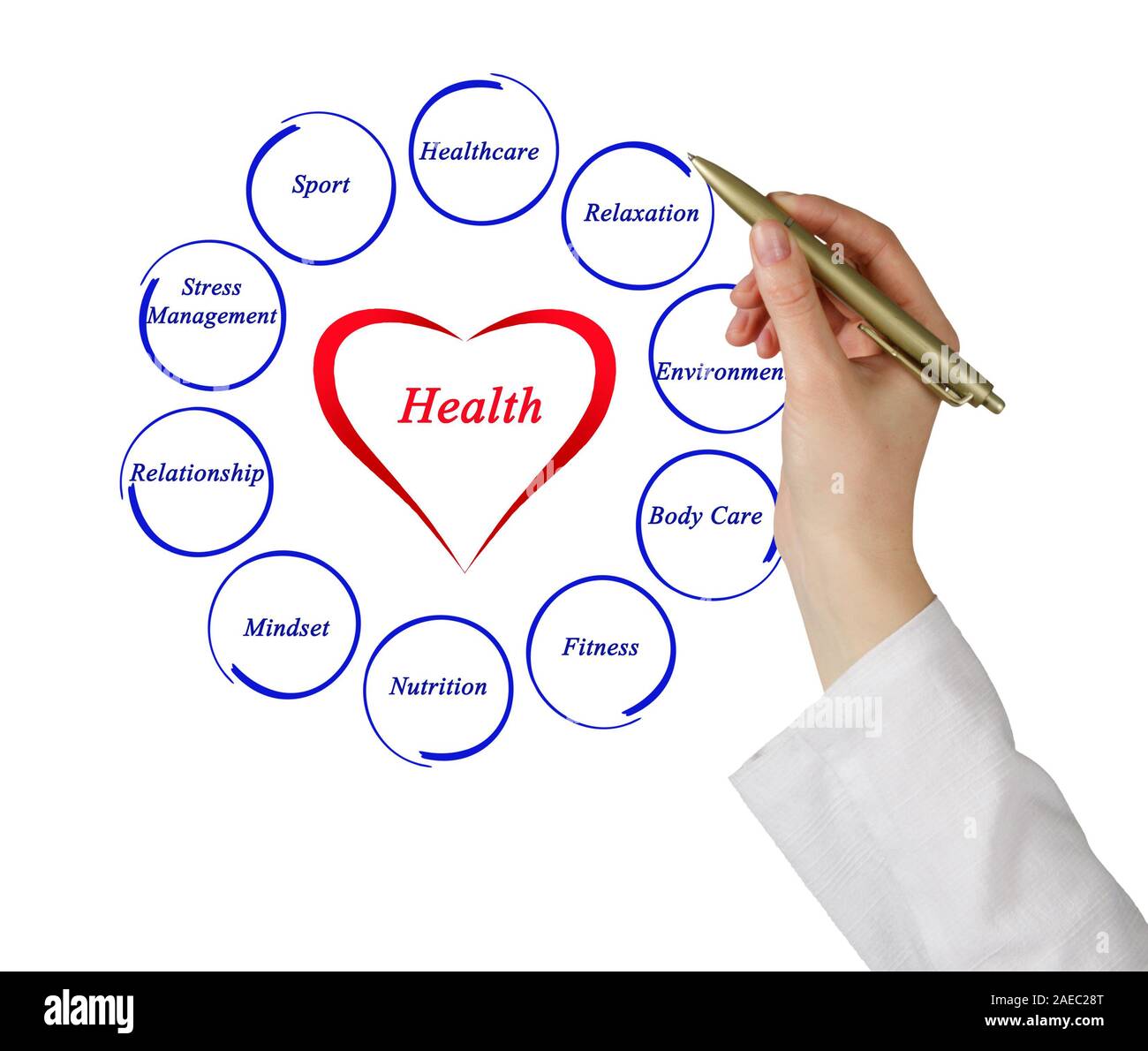 Diagram of health Stock Photo - Alamy