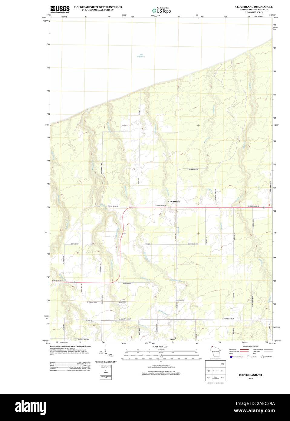 WI Cloverland 20130618 TM Restoration Stock Photo - Alamy
