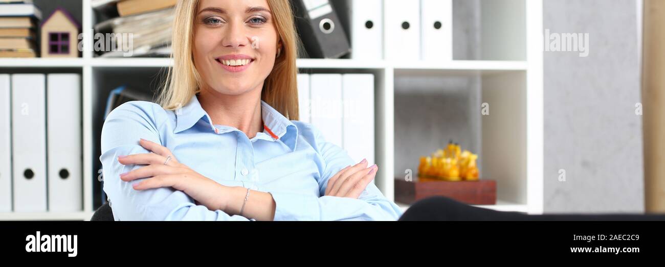 Business woman resting in the office after a working Stock Photo - Alamy