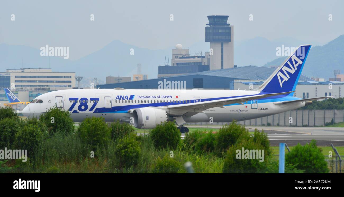 Osaka, Japan - Jun 26, 2019. JA817A All Nippon Airways Boeing 787-8 ...