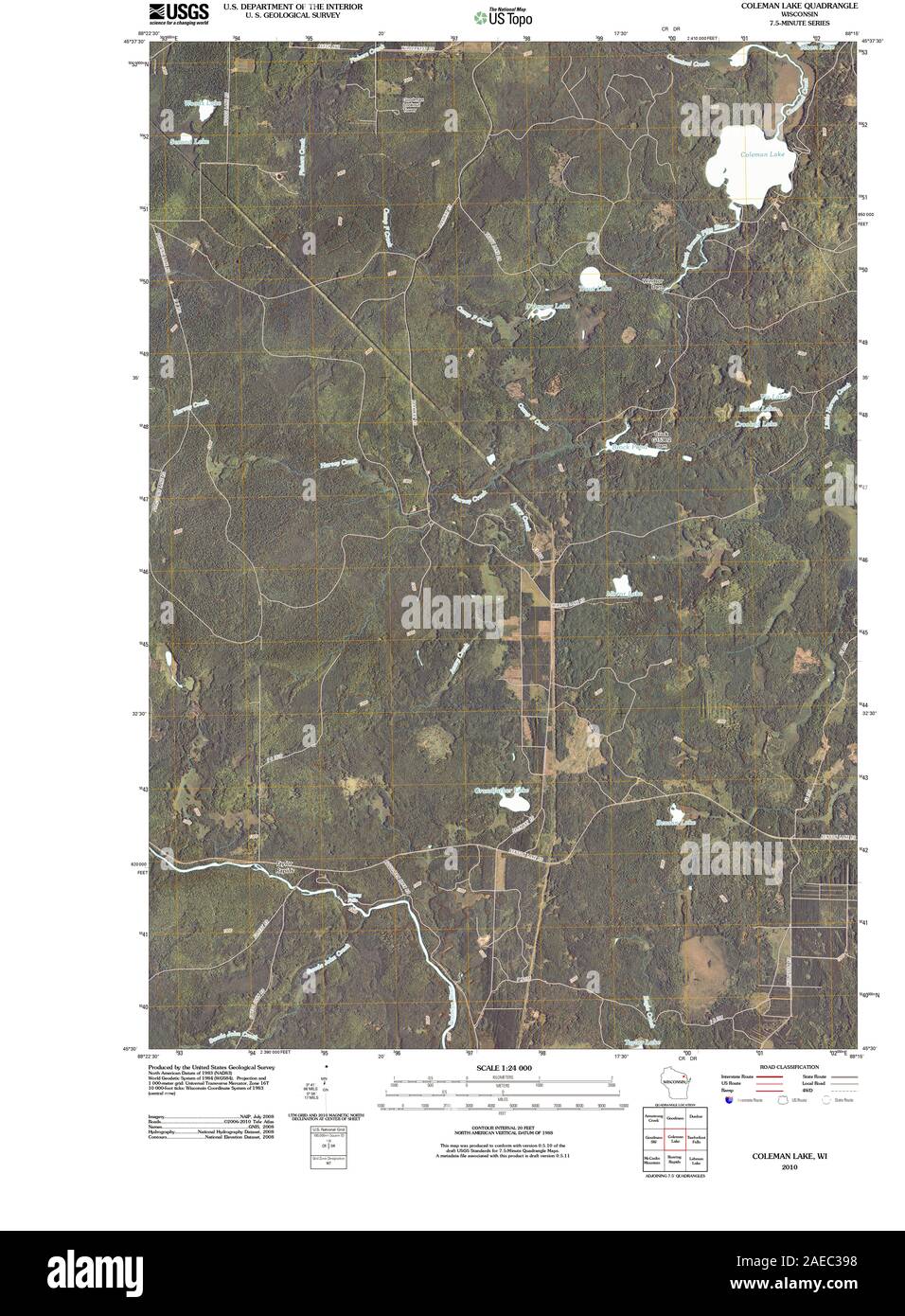 Coleman map Cut Out Stock Images & Pictures - Alamy
