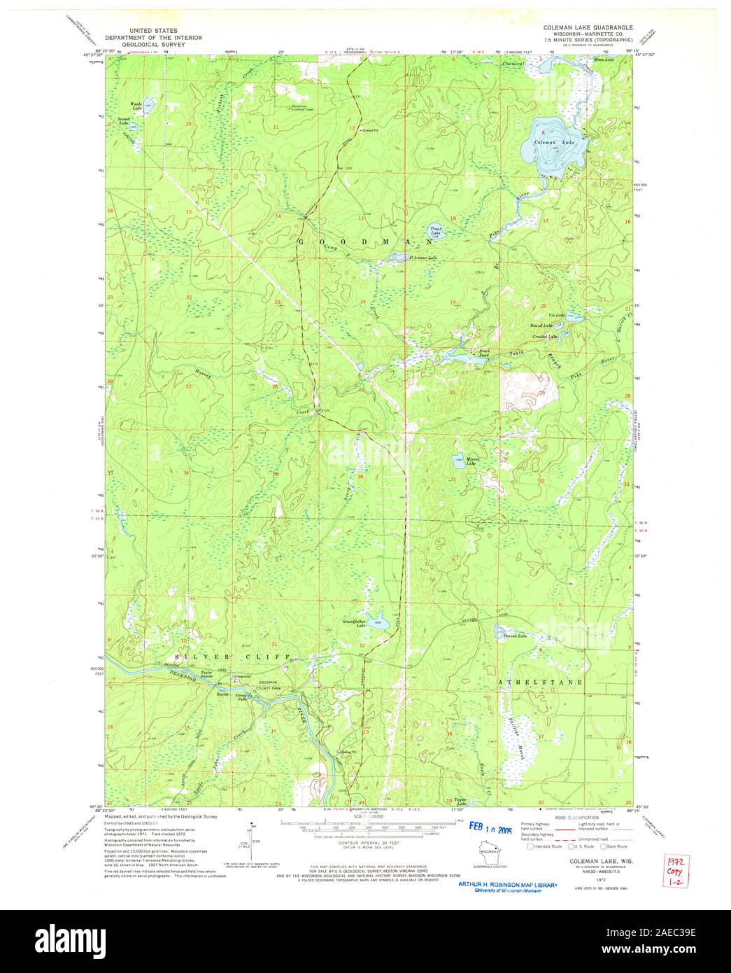 Coleman map Cut Out Stock Images & Pictures - Alamy