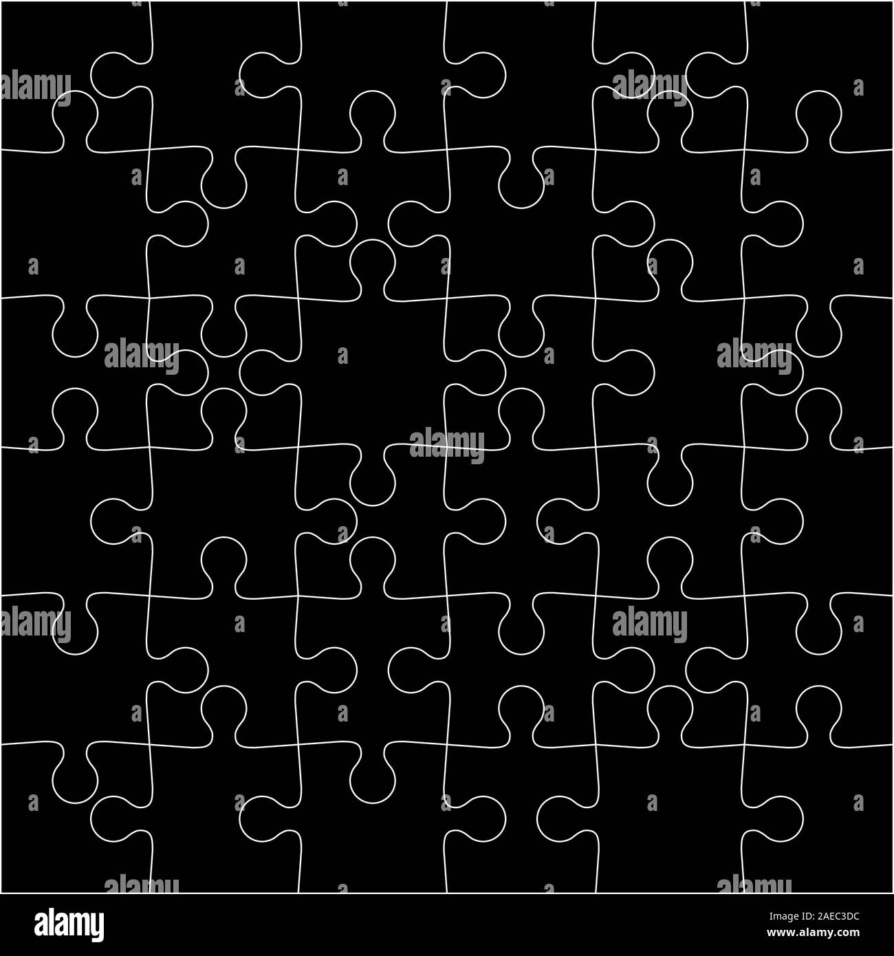 Black background Vector Illustration jigsaw puzzle Stock Vector Image ...