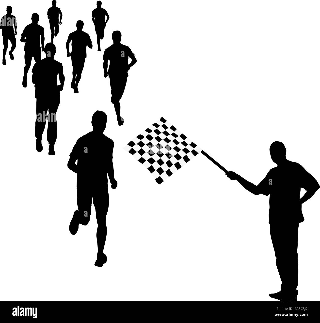 Man Waving Checkered Flag High Resolution Stock Photography and Images ...