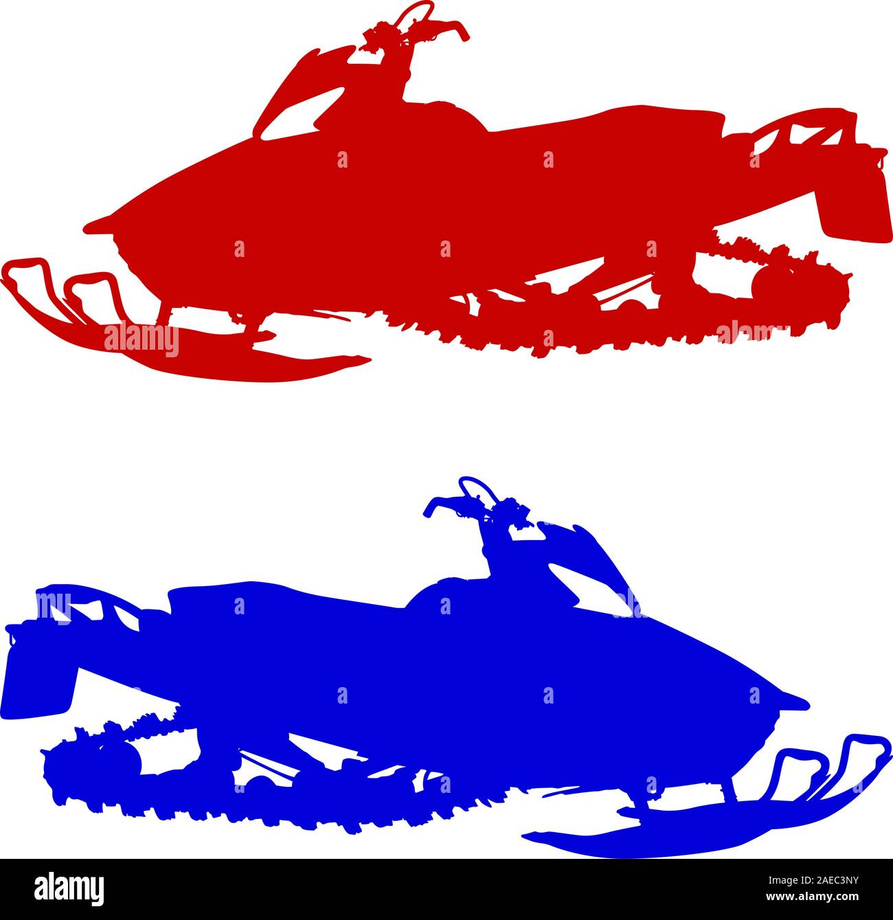 Silhouette snowmobile on white background. Vector illustration Stock ...
