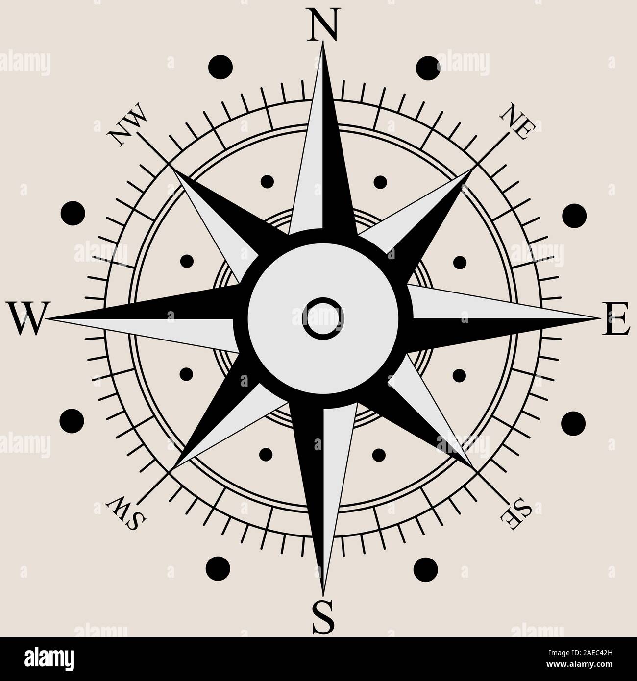 Wind rose compass flat symbols. Vector illustration Stock Vector Image ...