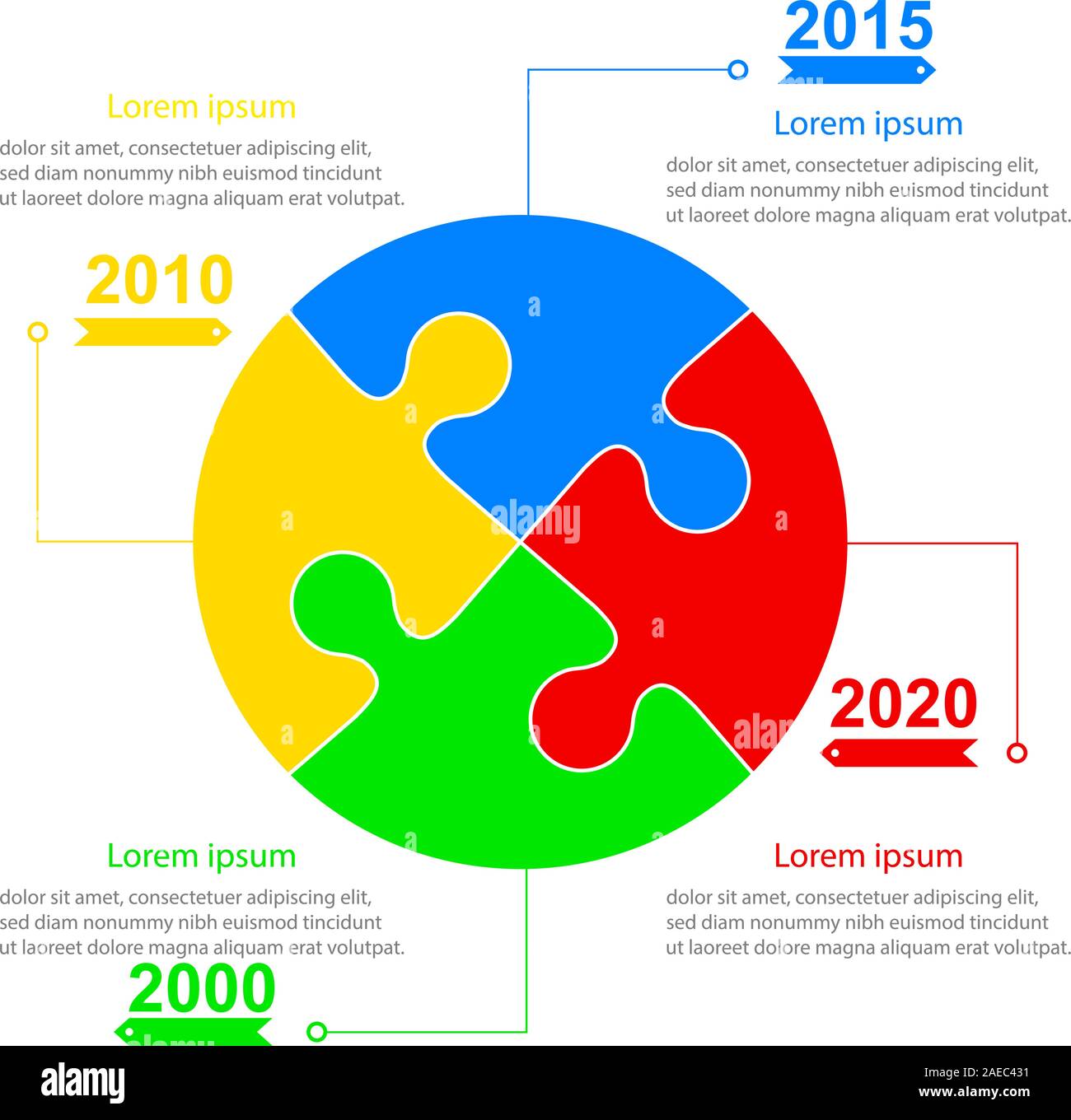 Infographics report templates in sphere of jigsaw puzzle elements ...