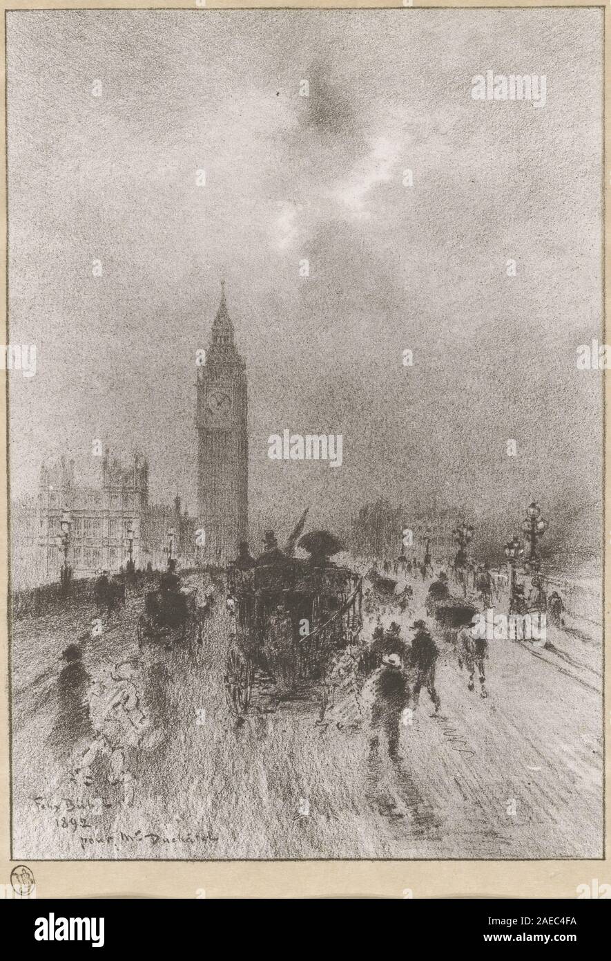 The Victoria Clock Tower London; 1892date Félix-Hilaire Buhot, The ...