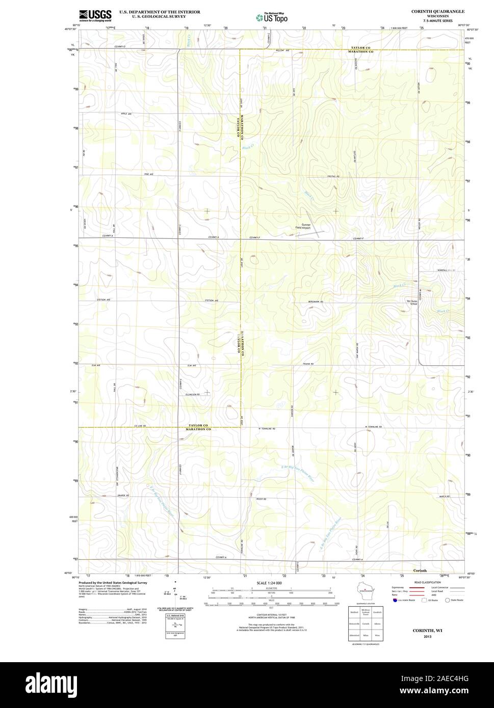 Map of corinth Cut Out Stock Images & Pictures - Alamy