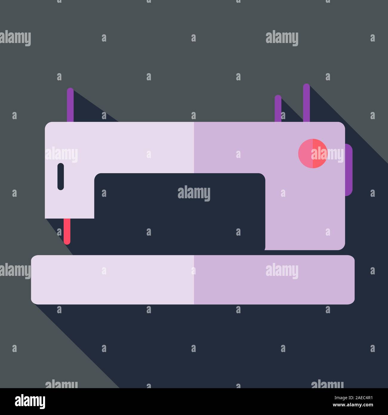 Modern flat design concept icon sewing machine. Vector illustration ...