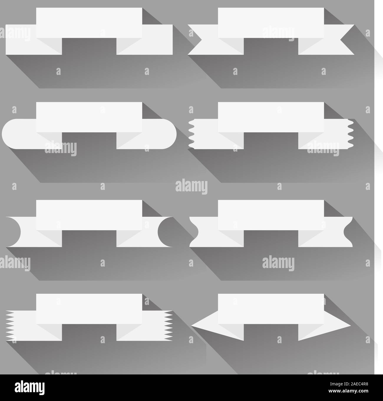 Modern ribbons and banners for your text. Isolated on white background ...