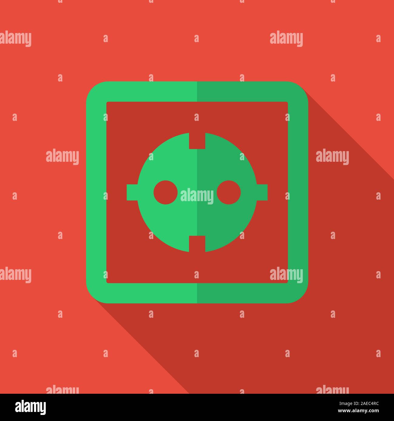 Modern flat design concept icon electrical outlet. Vector illustration ...