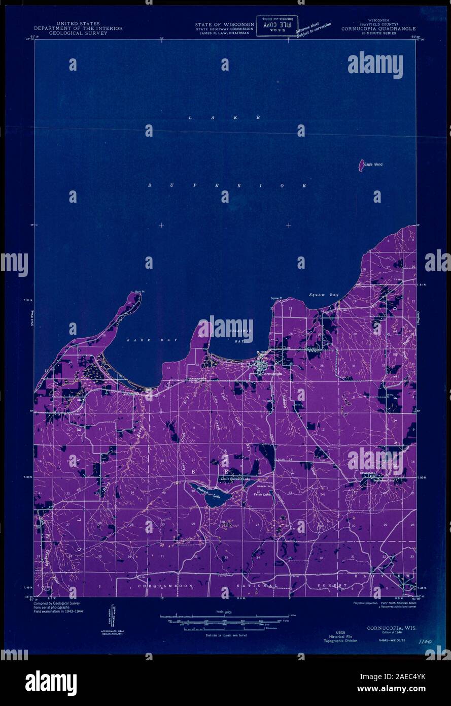 WI Cornucopia 801481 1946 48000 Inverted Restoration Stock Photo - Alamy