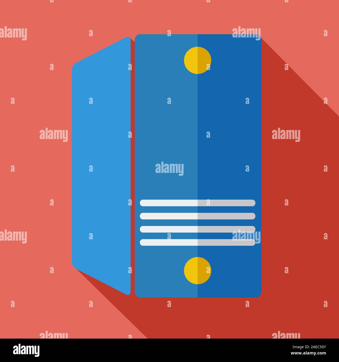 Modern flat design concept icon computer server system block. Vector ...