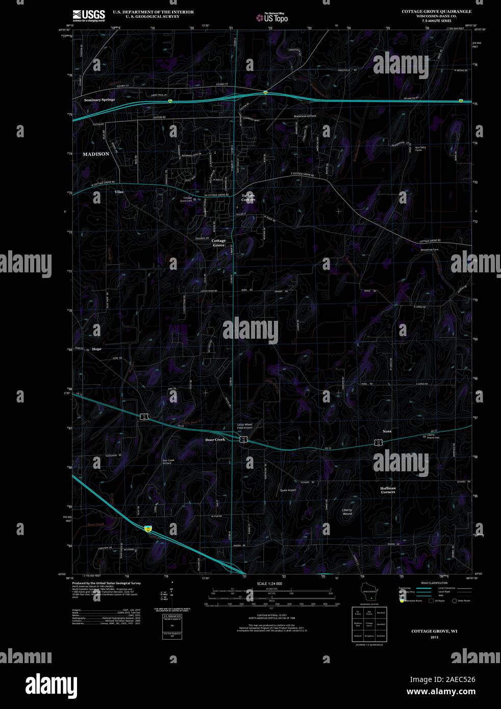 Cottage grove map hi-res stock photography and images - Alamy