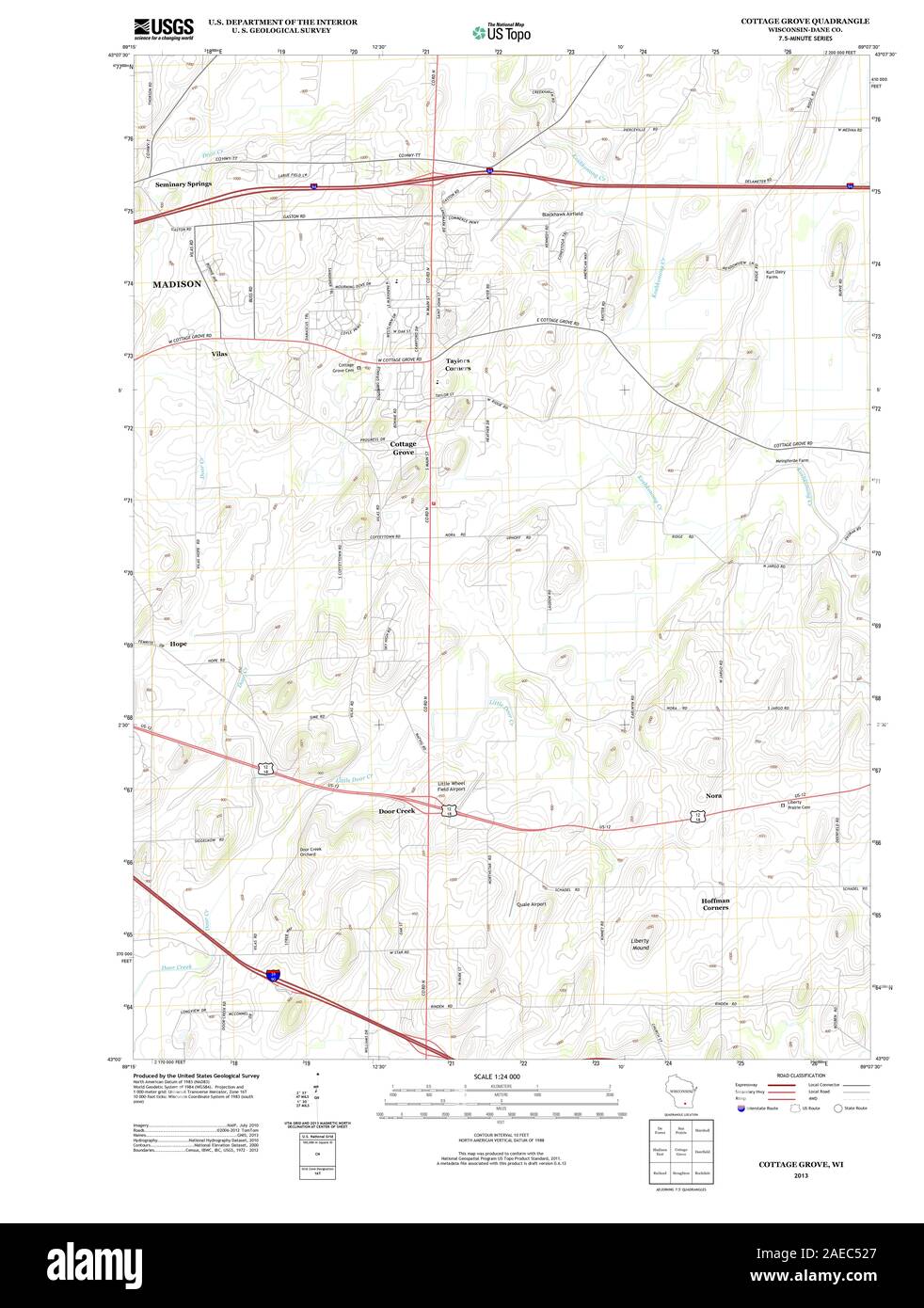 Map of cottage grove hi-res stock photography and images - Alamy