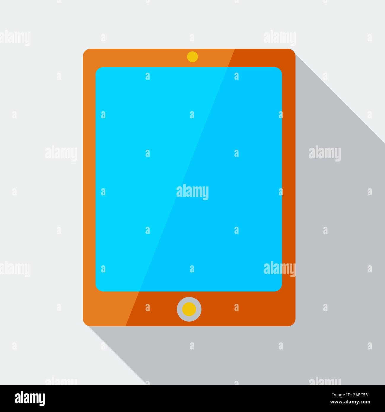 Modern flat design concept icon tablet computer. Vector illustration ...