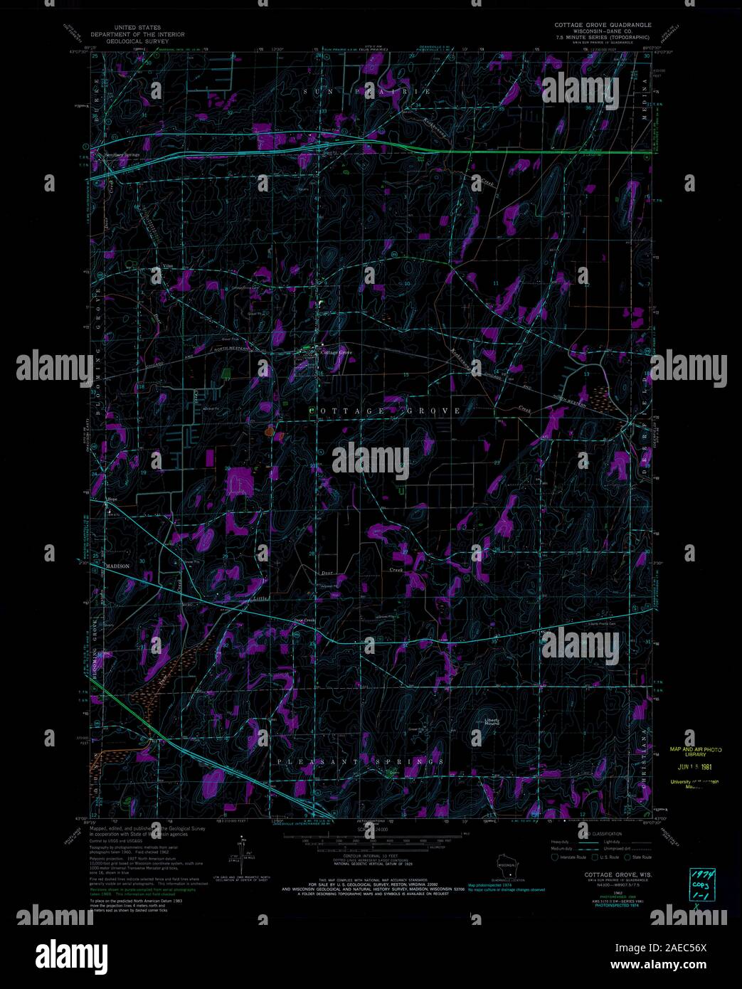 Map of cottage grove hi-res stock photography and images - Alamy