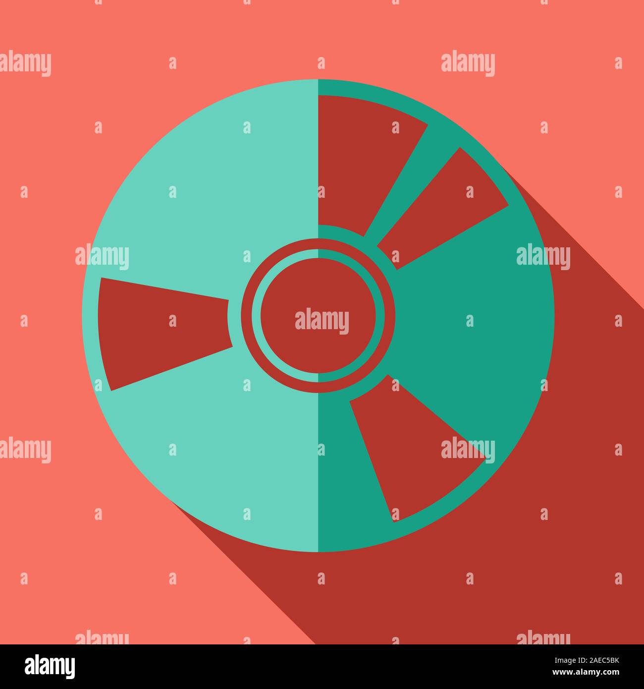 Modern flat design concept icon. CD or DVD computer disk diskette ...