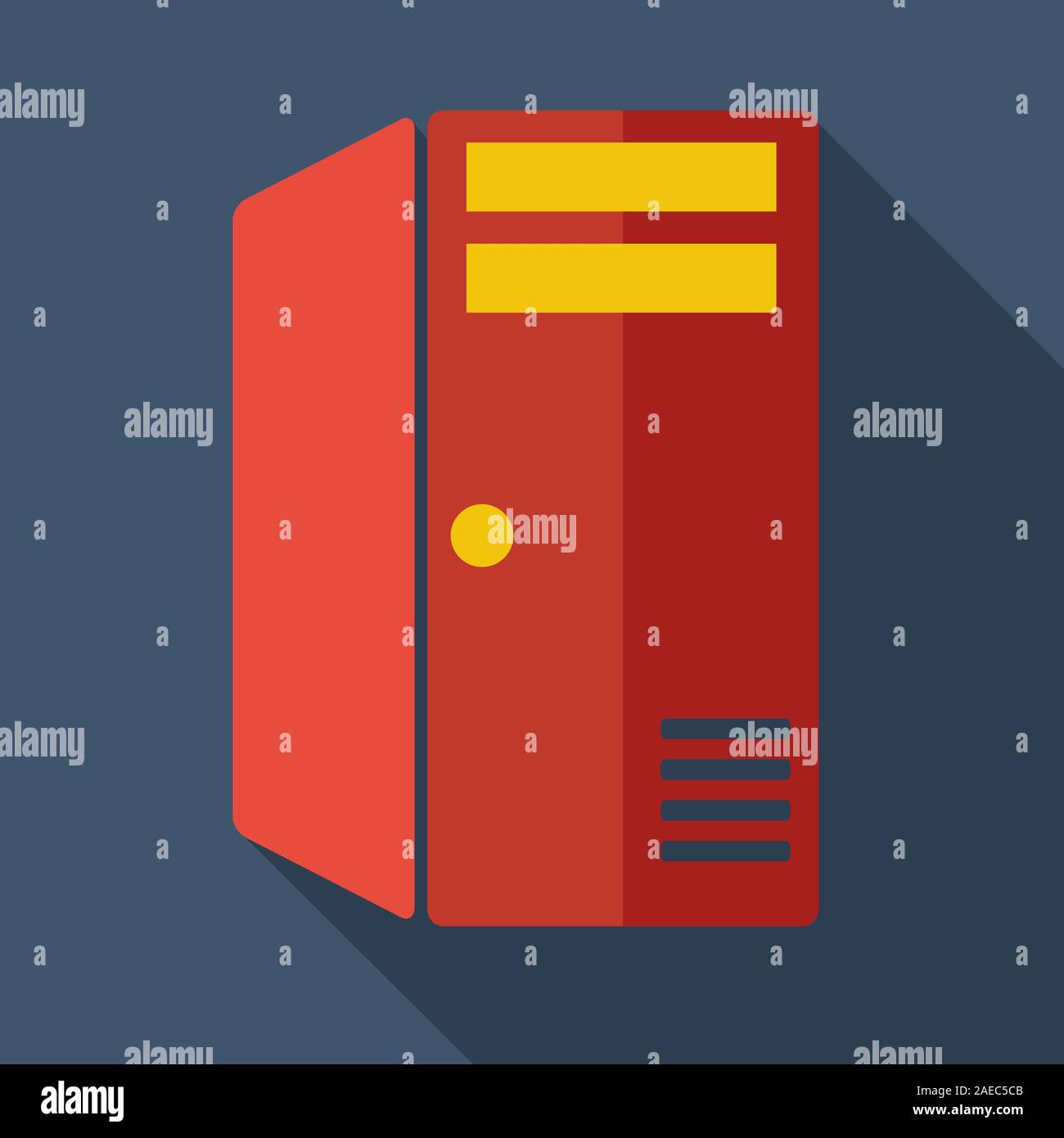 Modern flat design concept icon computer server system block. Vector ...