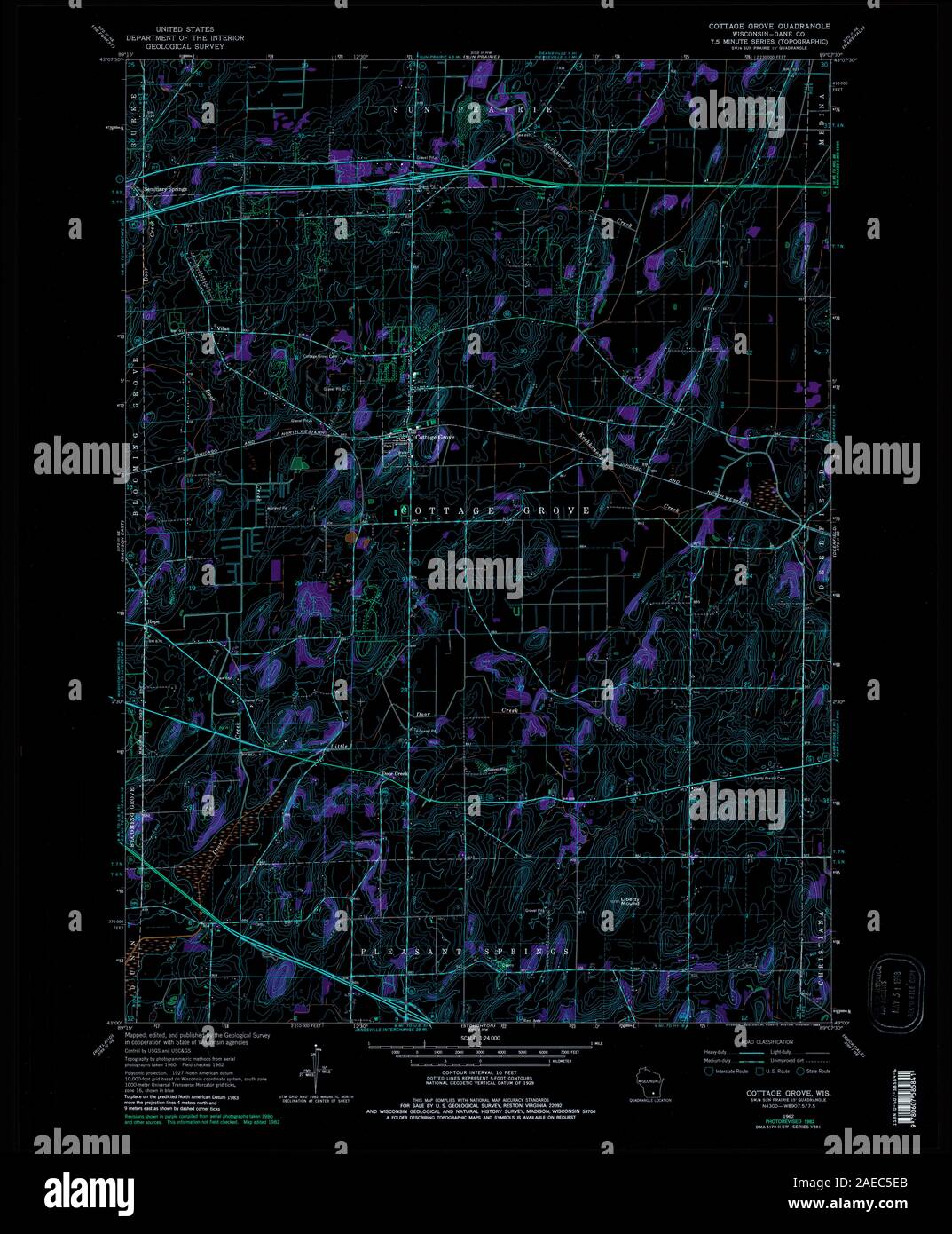 Map of cottage grove hi-res stock photography and images - Alamy