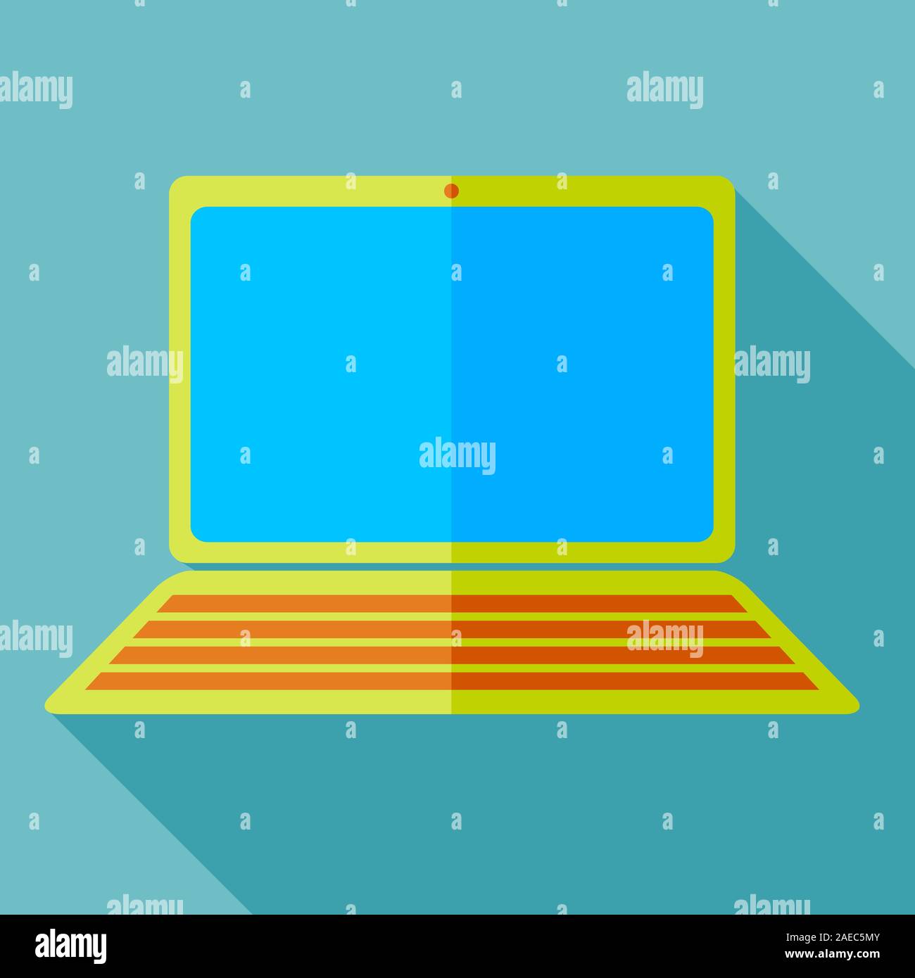 Modern flat design concept icon computer and laptop. Vector ...