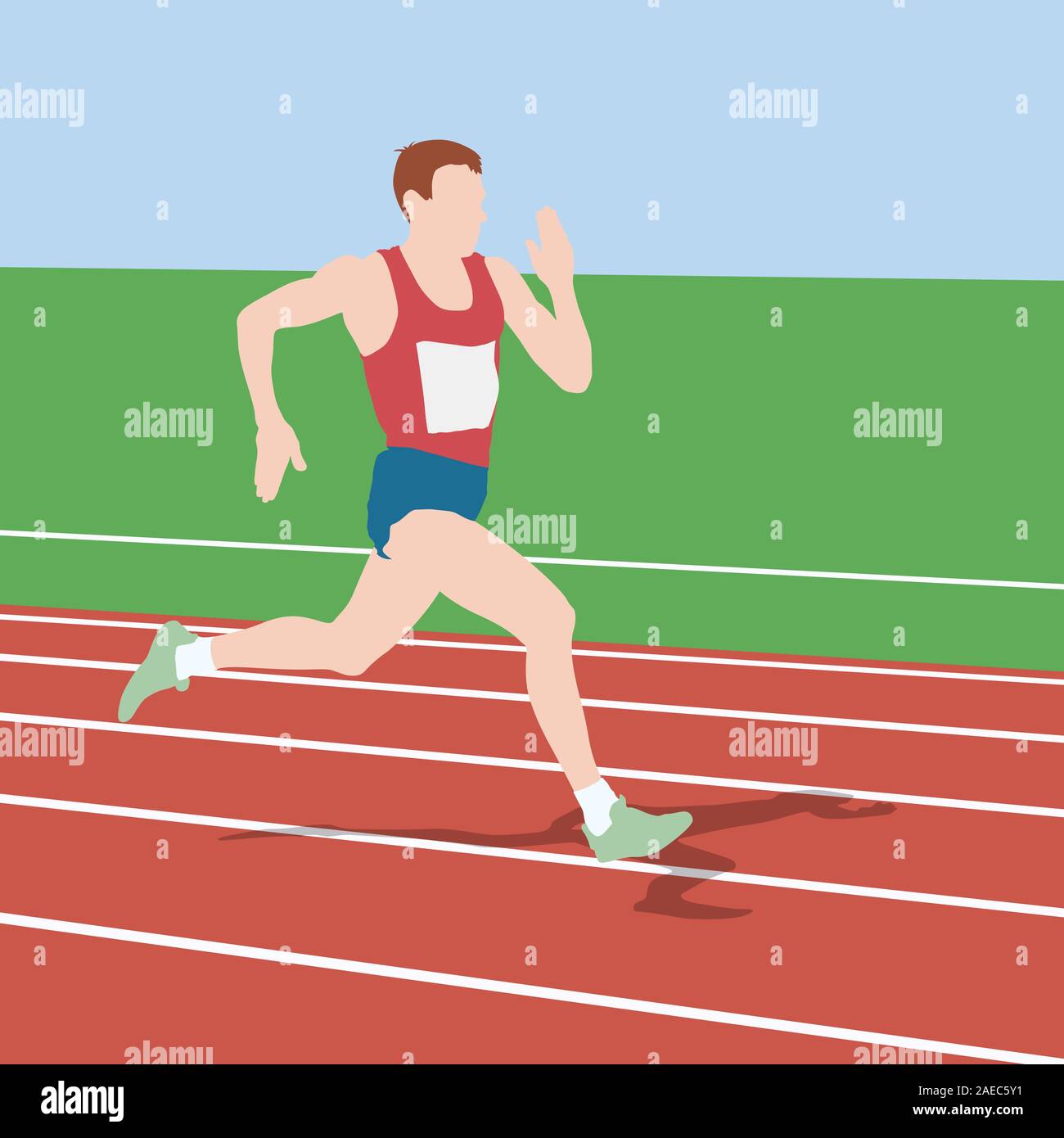 Running Race Track Vector