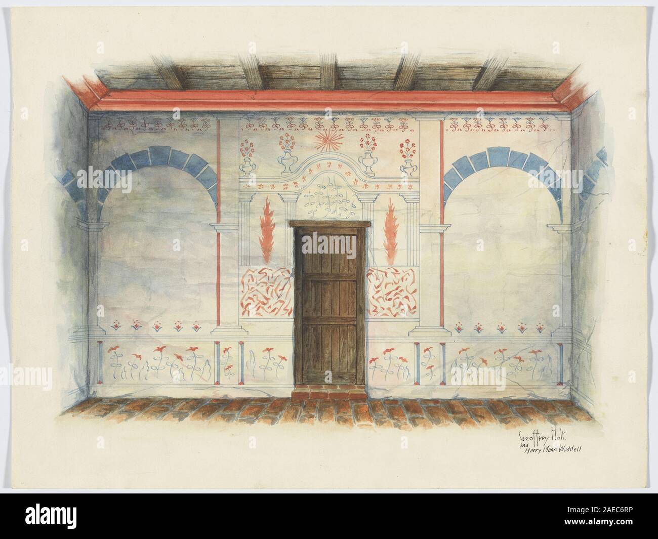 This 1937 restoration drawing by Geoffrey Holt and Harry Mann Waddell ...