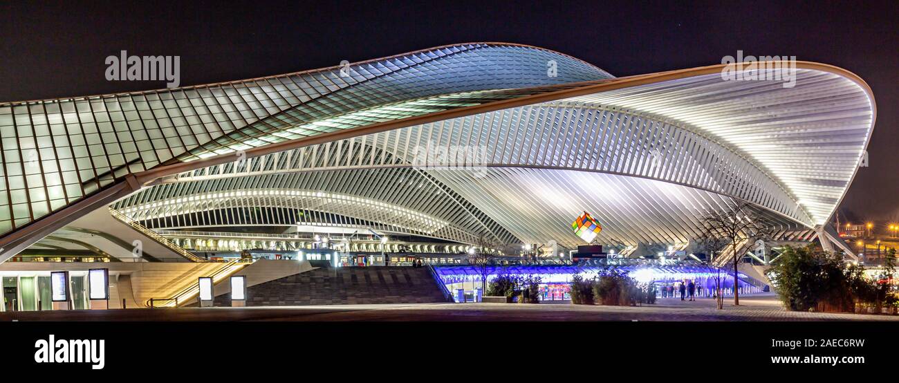 Main train station Liege Guillemins, which was designed by santiago ...