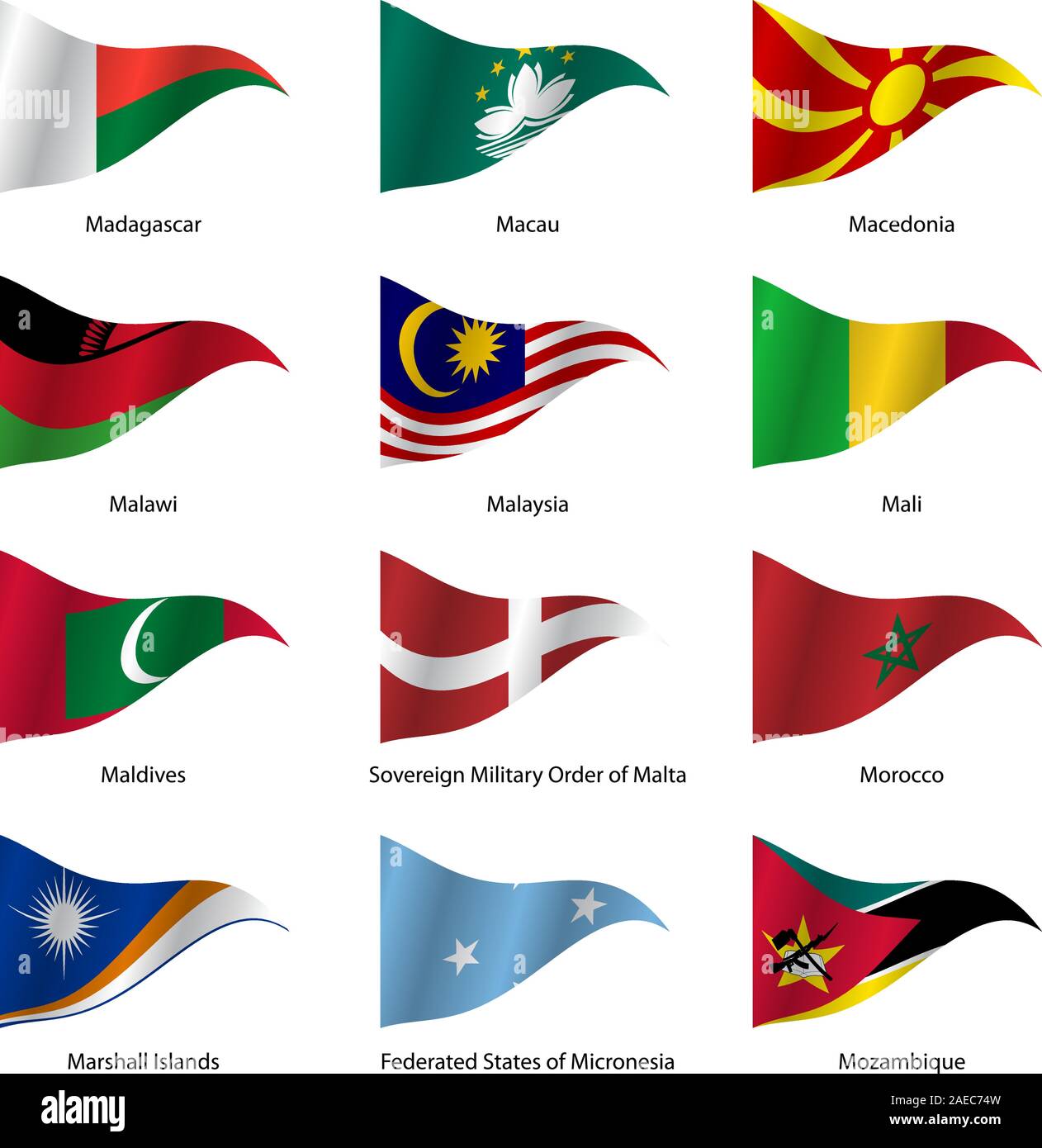 Editable malaysia flag vector hi-res stock photography and images - Alamy