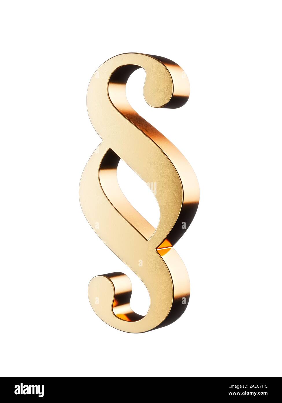 Law paragraph golden symbol isolated on white background. Justice ...