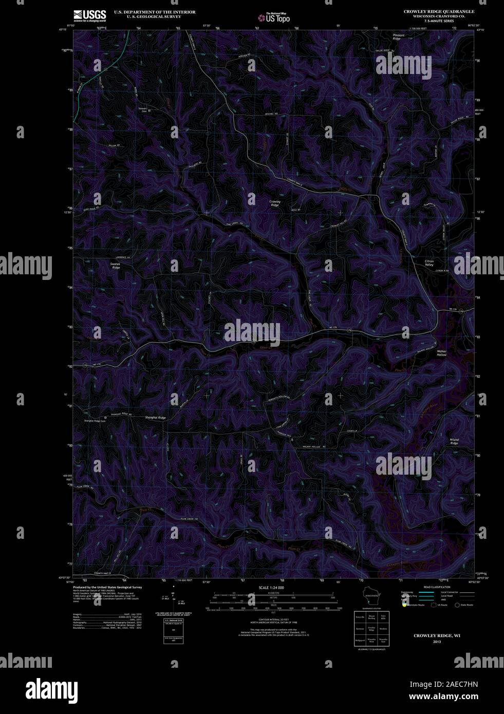 Map of crowley hi-res stock photography and images - Alamy