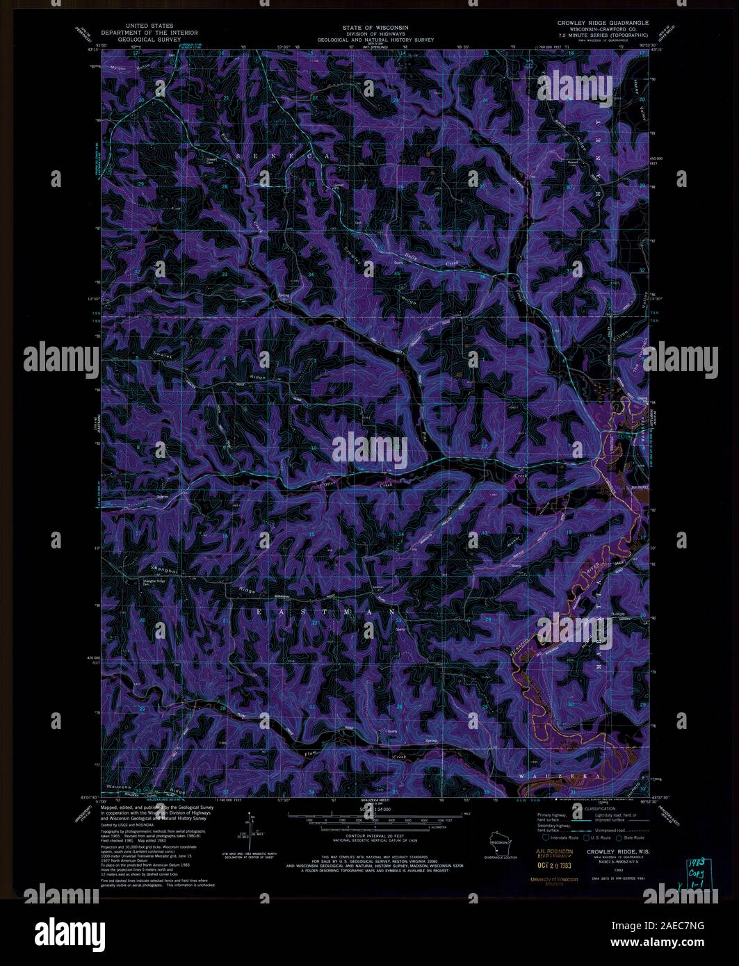 Map of crowley hi-res stock photography and images - Alamy