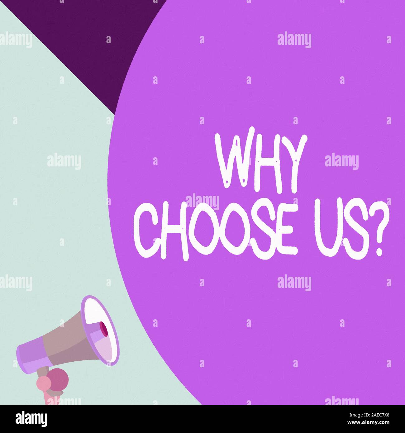 Word writing text Why Choose Us Question. Business photo showcasing ...