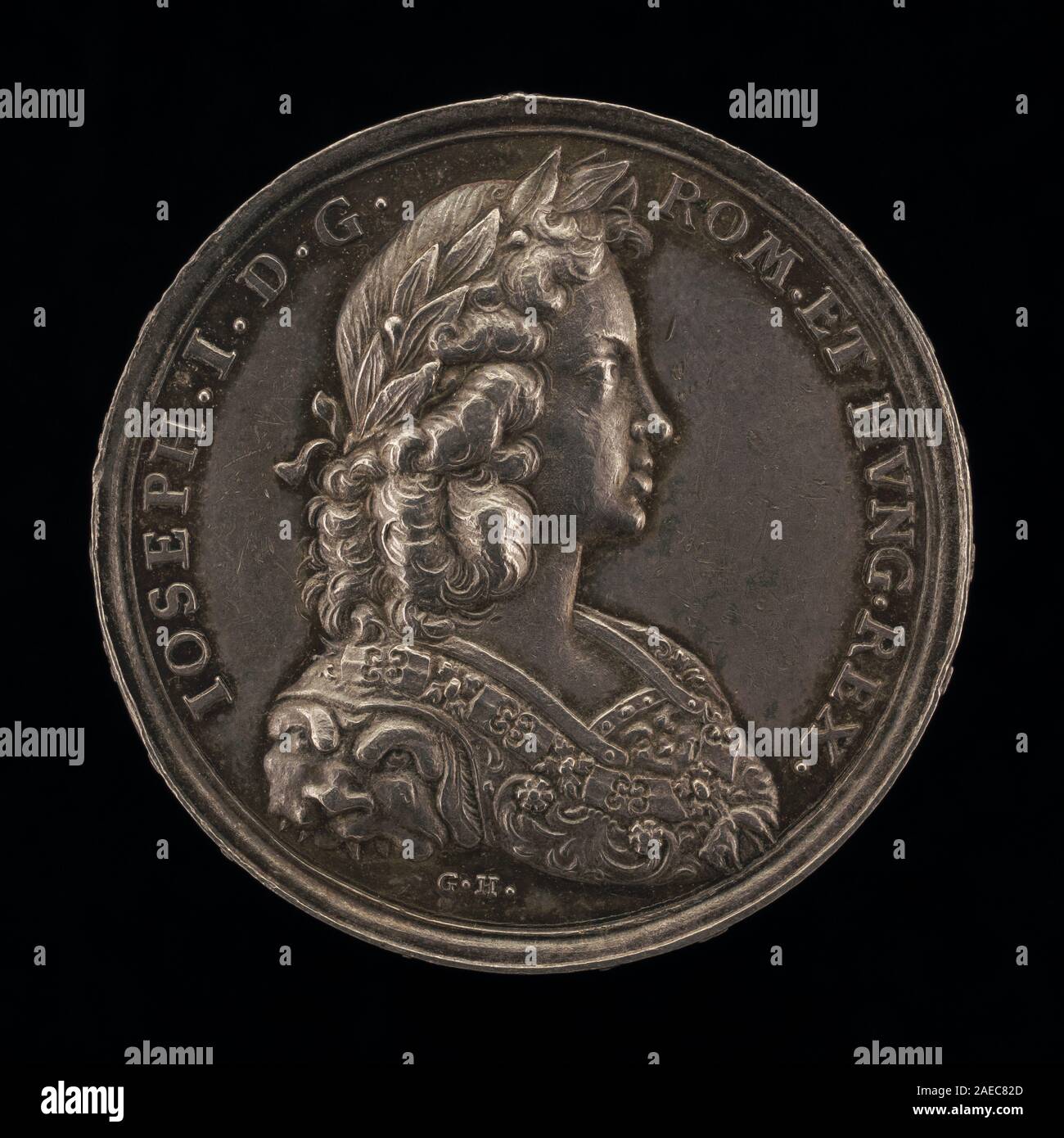 A coronation medal from 1690 by Georg Hautsch depicting Joseph I ...