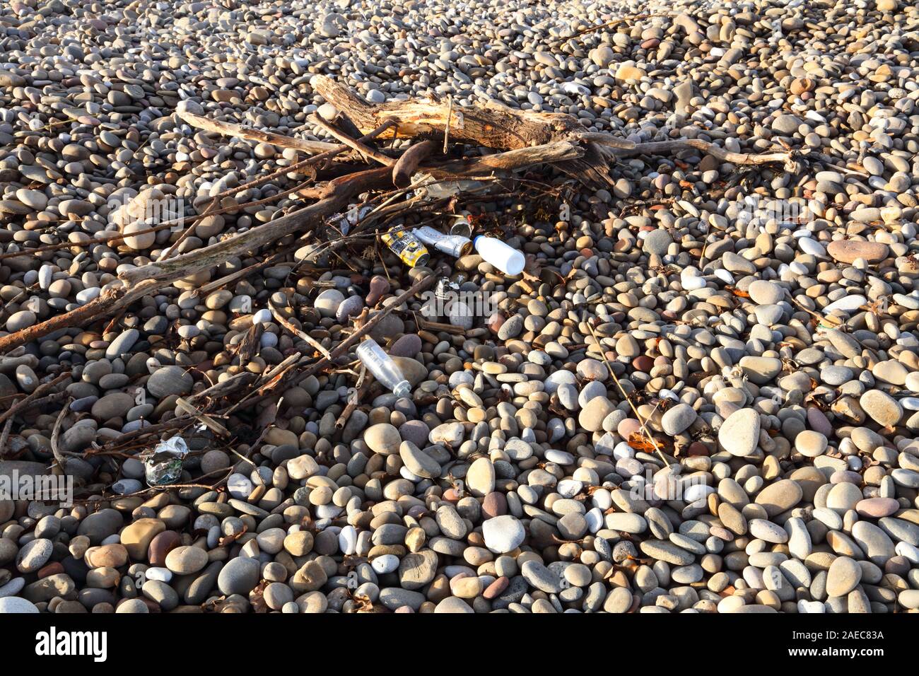 Plastic bottles washed up on shoreline hi-res stock photography and ...