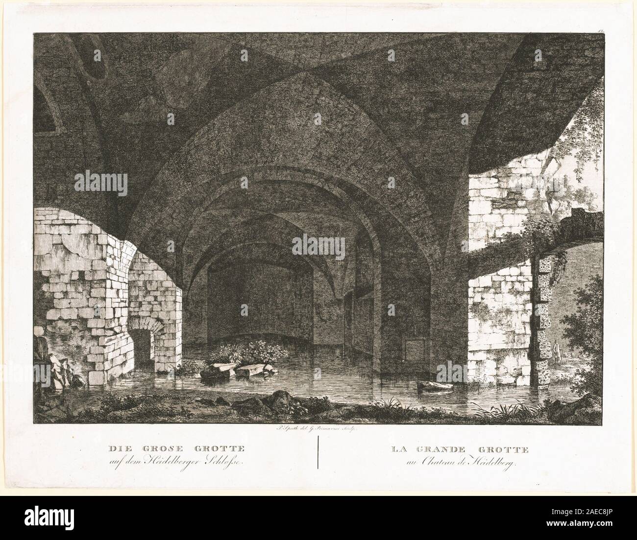 Die Grosse Grotte auf dem Heidelberger Schlosse (The Large Grotto at ...