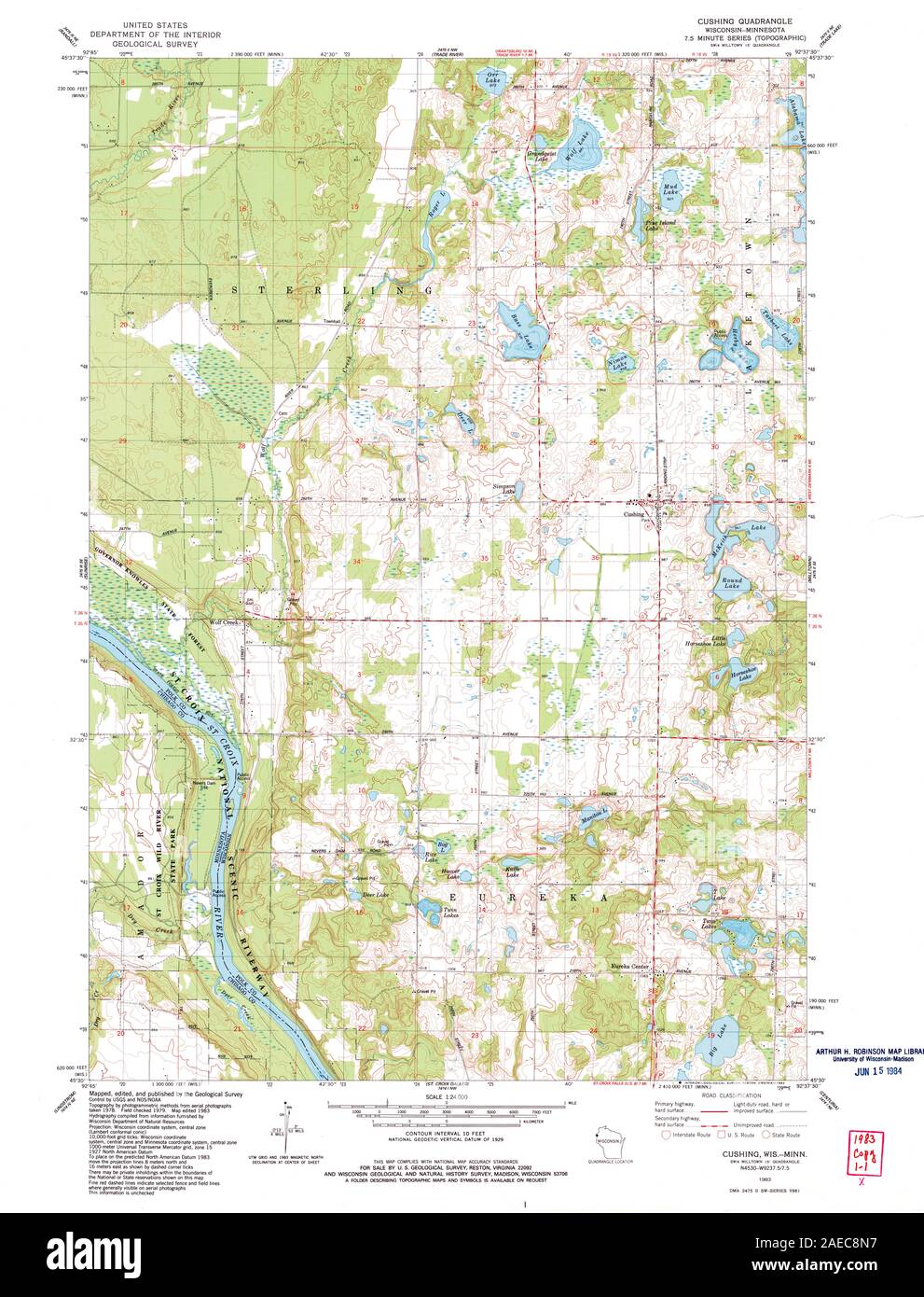 Map of cushing Cut Out Stock Images & Pictures - Alamy