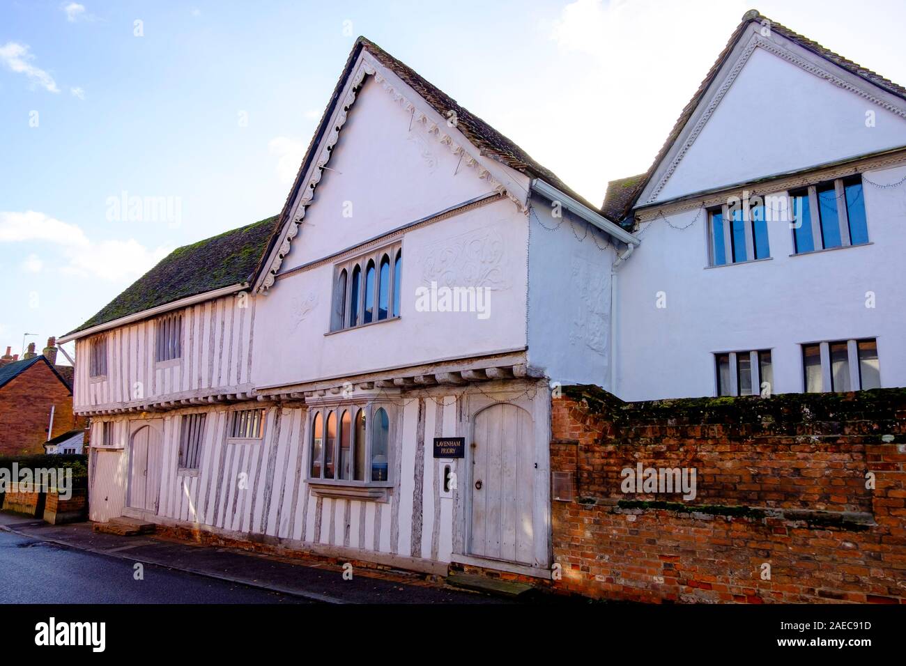 The Lavenham Priory on Water Lane in Lavenham, Suffolk, England, UK ...