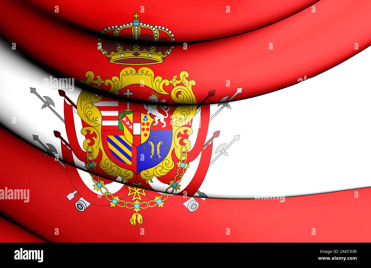 3D Flag of Grand Duchy of Tuscany. 3D Illustration Stock Photo - Alamy
