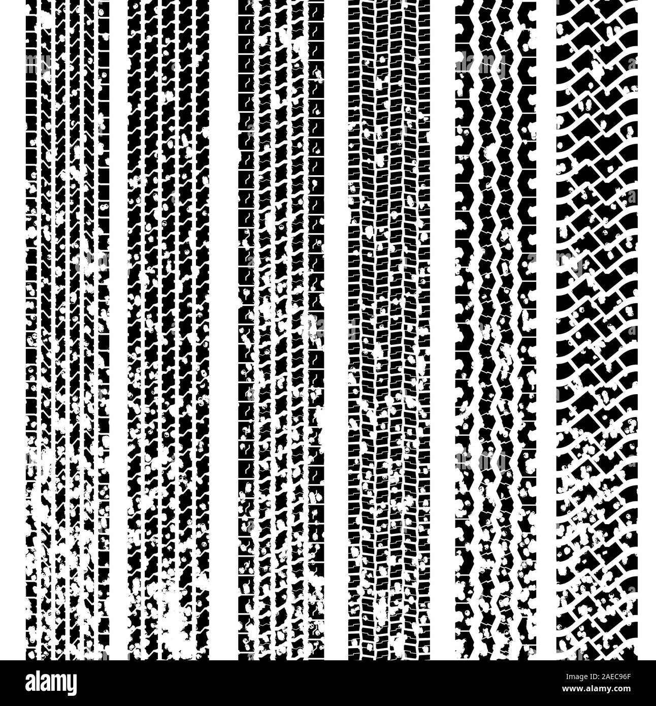 Set of detailed tire prints, vector illustration Stock Vector Image ...