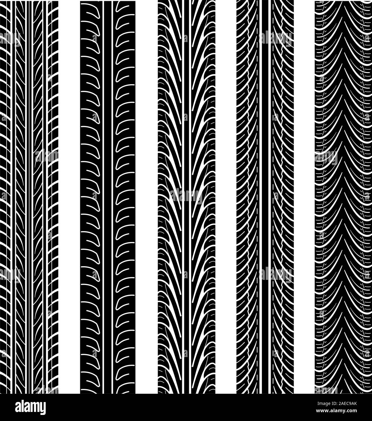 Set of detailed tire prints, vector illustration Stock Vector Image ...