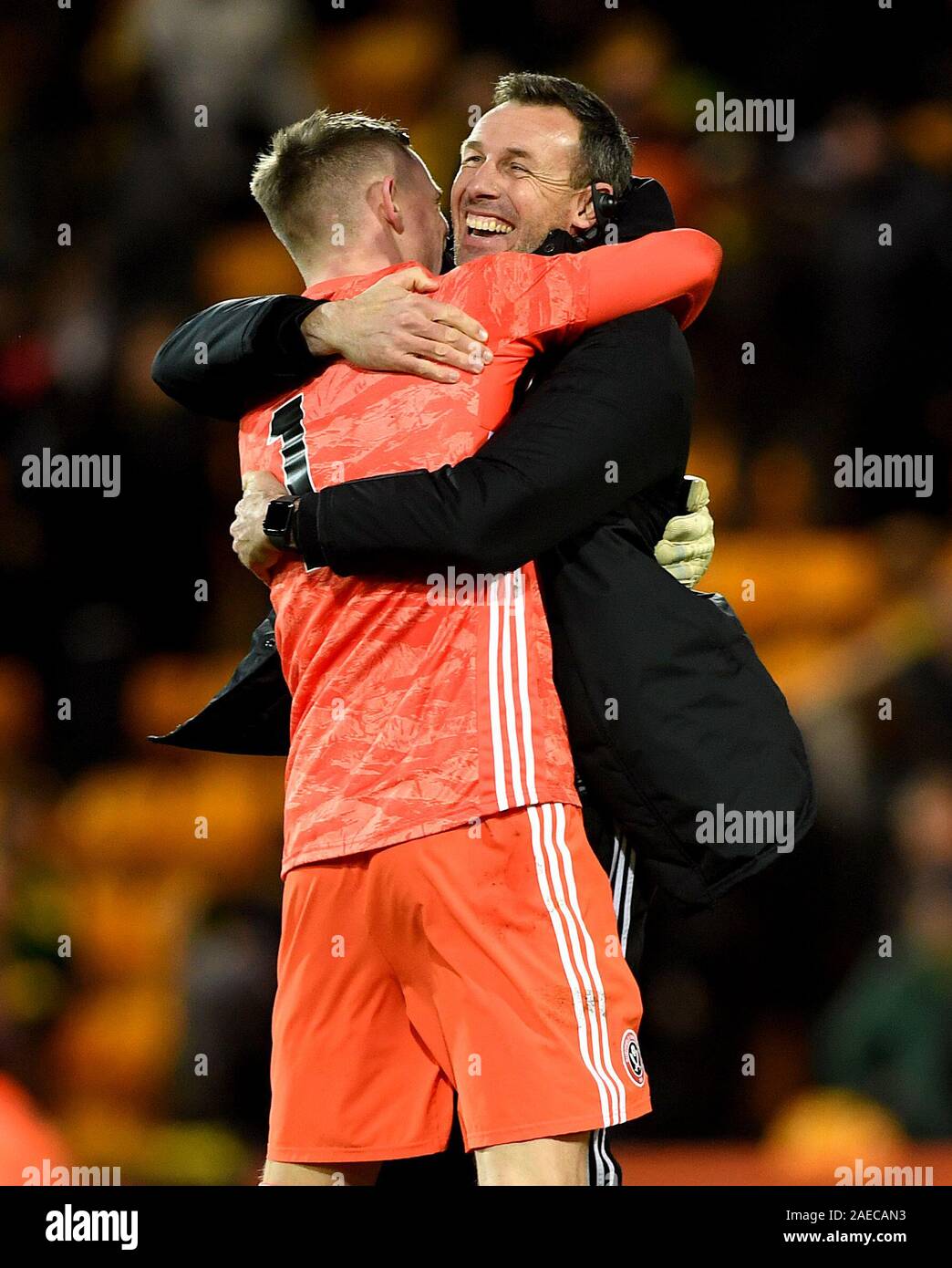 Sheffield United goalkeeper Dean Henderson with goalkeeper coach Darren ...