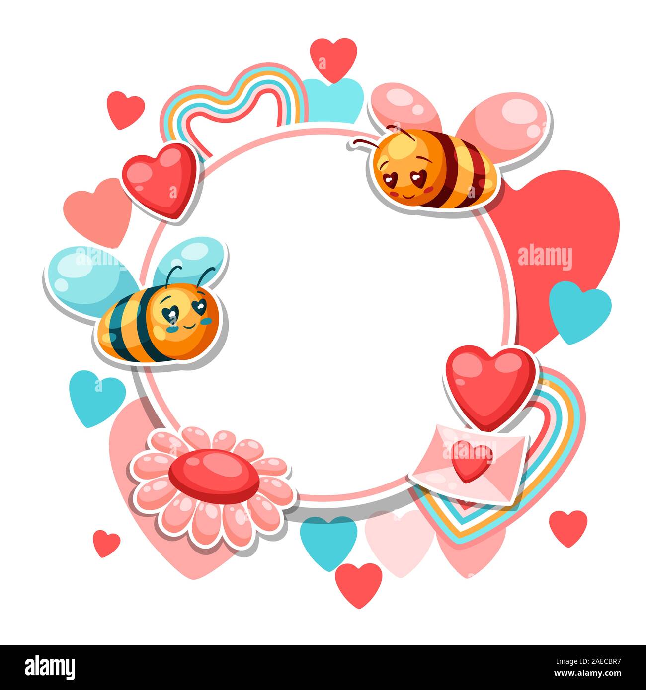 Happy Valentine Day frame Stock Vector Image & Art - Alamy