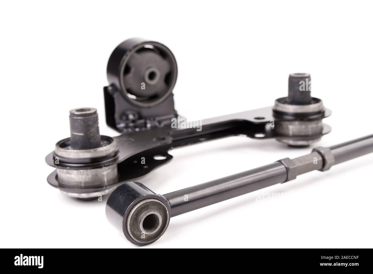 Suspension spare parts for cars isolated on white background. New car ...