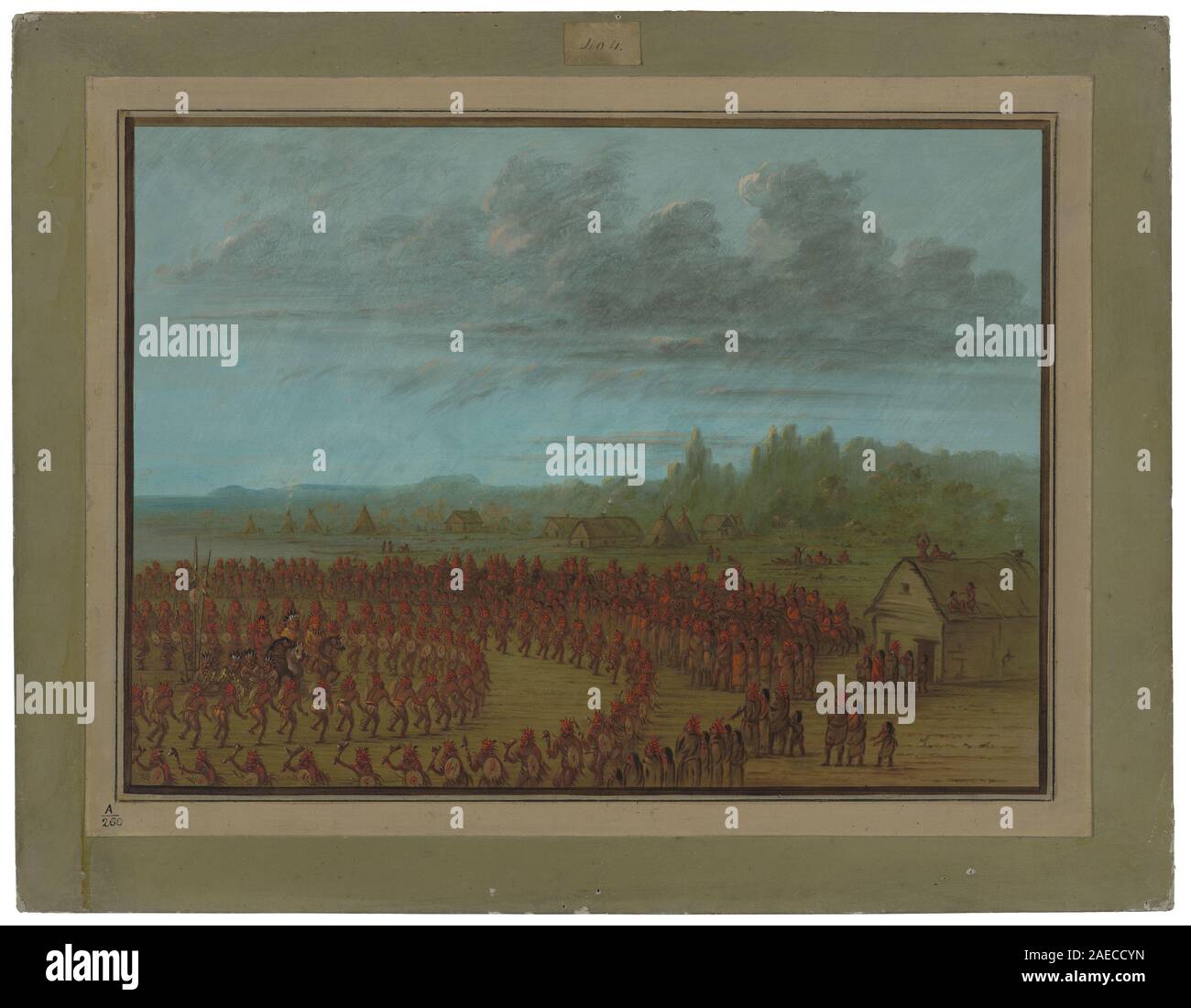 George Catlin's War Dance of the Saukies, 1861-1869, depicts Native ...