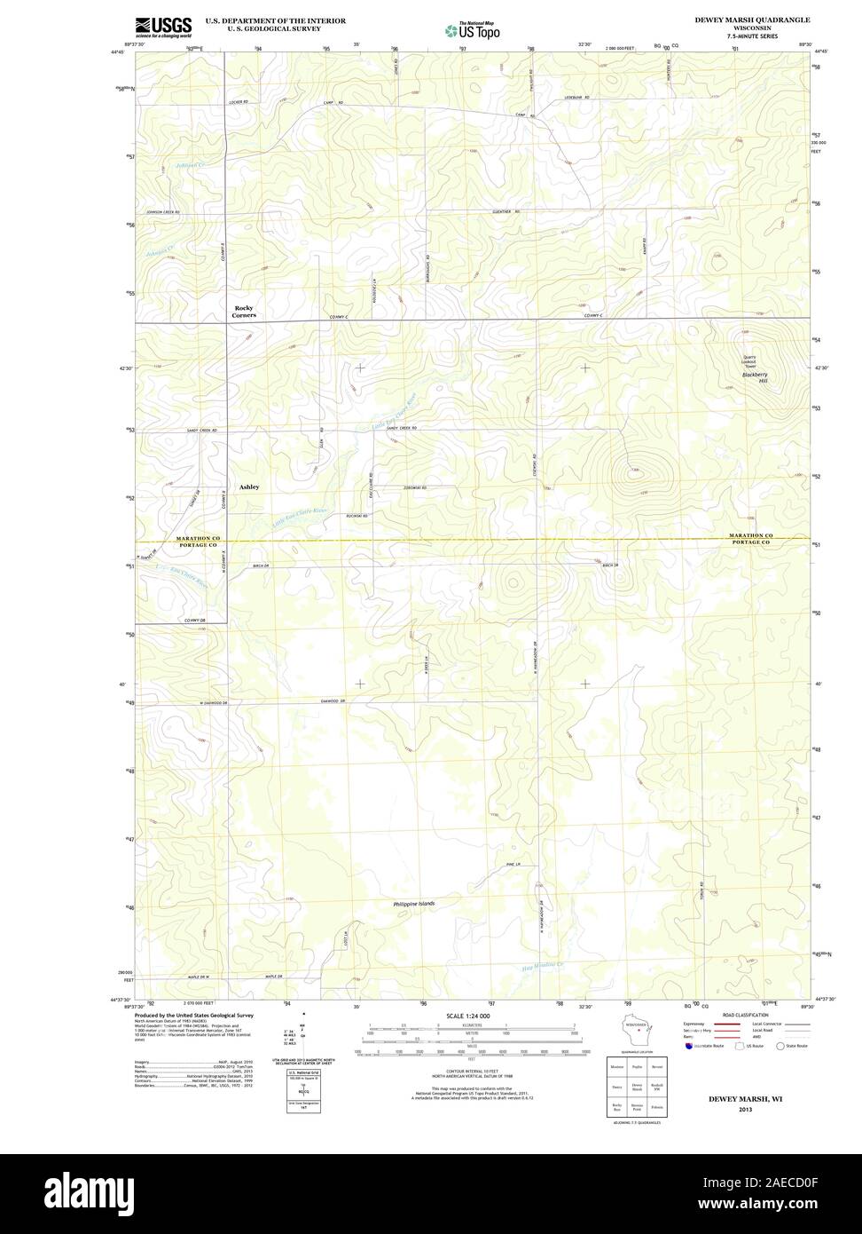 Map of dewey Cut Out Stock Images & Pictures - Alamy