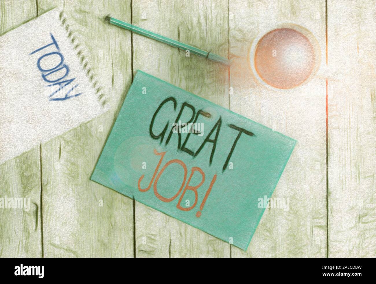 Writing note showing Great Job. Business concept for sed for telling ...