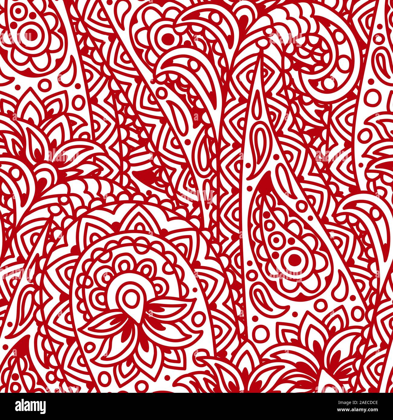 Indian Ethnic Seamless Pattern With Paisley Stock Vector Image And Art